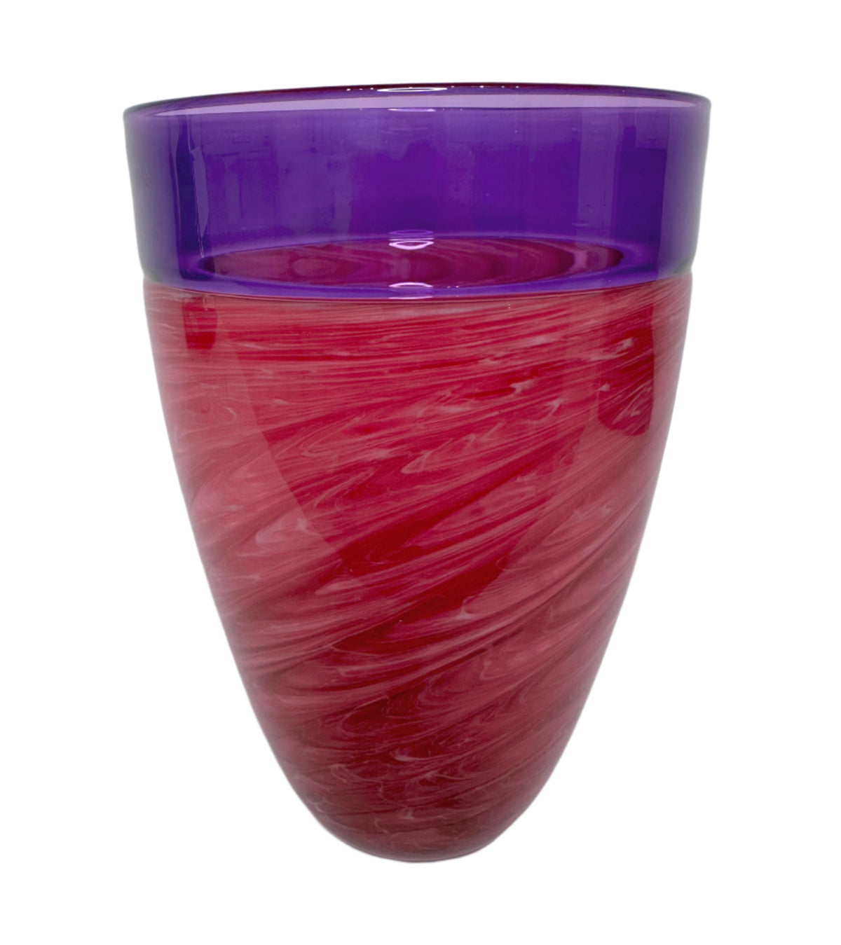 Pink & Purple Vortex Vase — Fusion Art Glass & Fine Jewelry