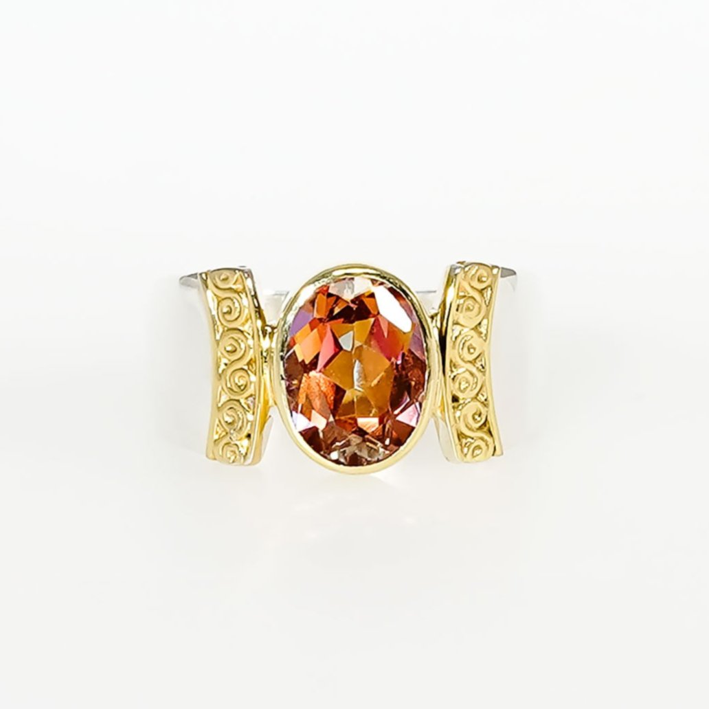 Azotic Ecstasy Topaz Ring — Fusion Art Glass & Fine Jewelry